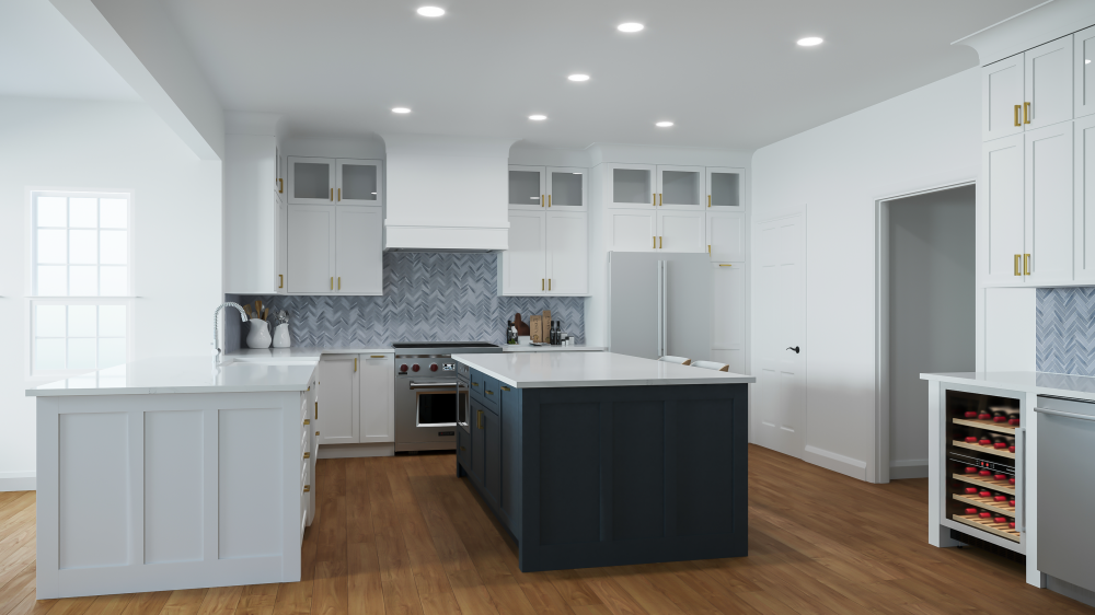 Blue & White Reston Kitchen - Bath Plus kitchen